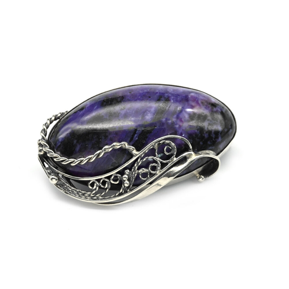 Брошь, чароит