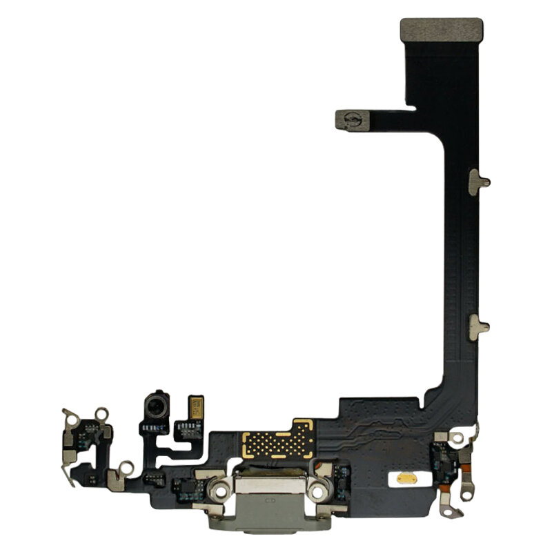 Шлейф (соеденительный) для Apple iPhone 11 Pro на разъем зарядки/микрофон (белый)