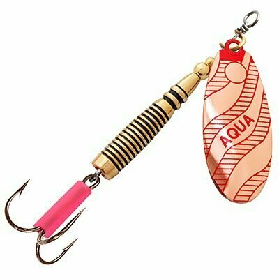 Блесна для рыбалки AQUA VELTIC 7,0g, лепесток № 1, цвет 03 (медный, красный), 1 штука