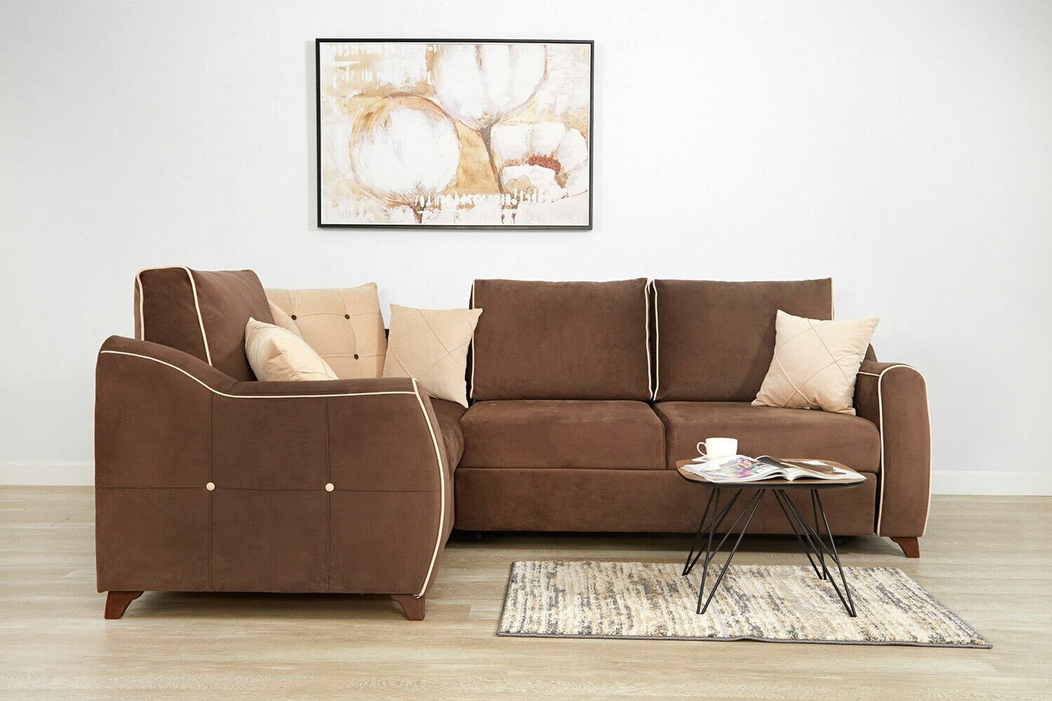 Artum Угловой диван Томас левый коричневый