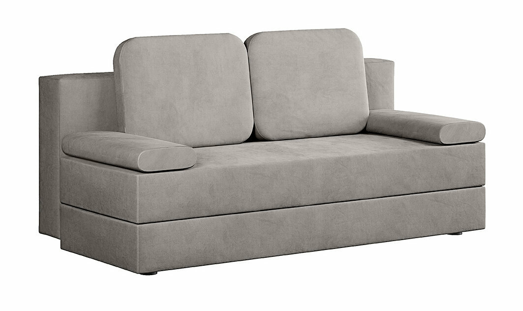 Диван раскладной еврокнижка Аура 3 в цвете серый (велутто 22)