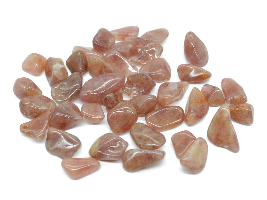 Авантюрин красный галтовка фракция 10-25мм, упаковка 100гр, (S) .