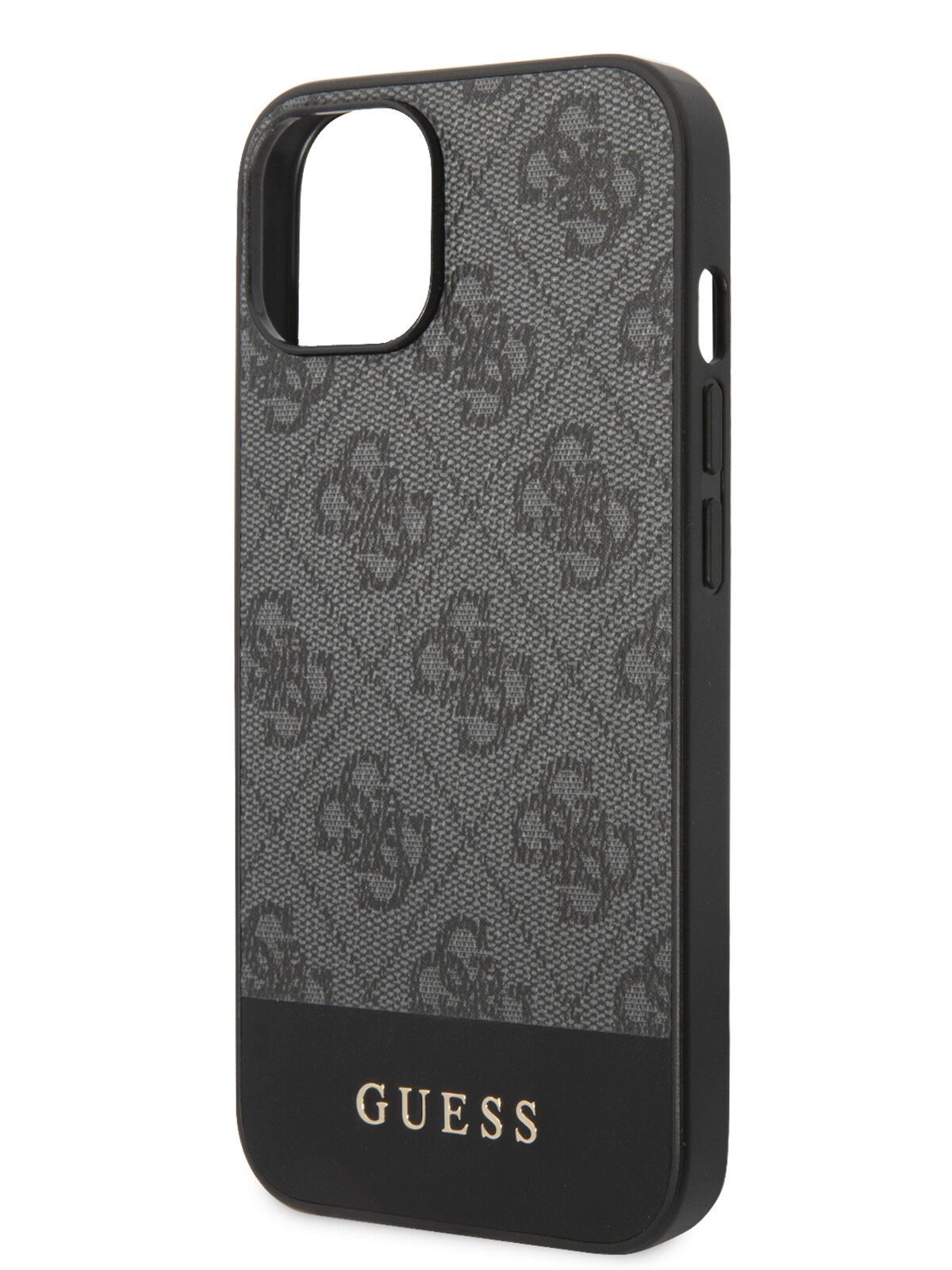 Guess для iPhone 14 чехол PC/TPU 4G Stripe w Metal logo Hard Grey