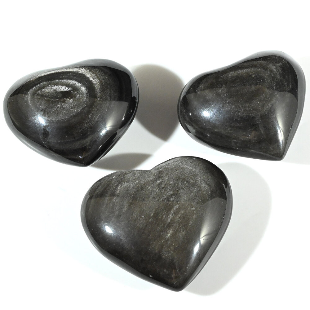 Сердце из обсидиана радужного 58*53*32мм, 120-129г .