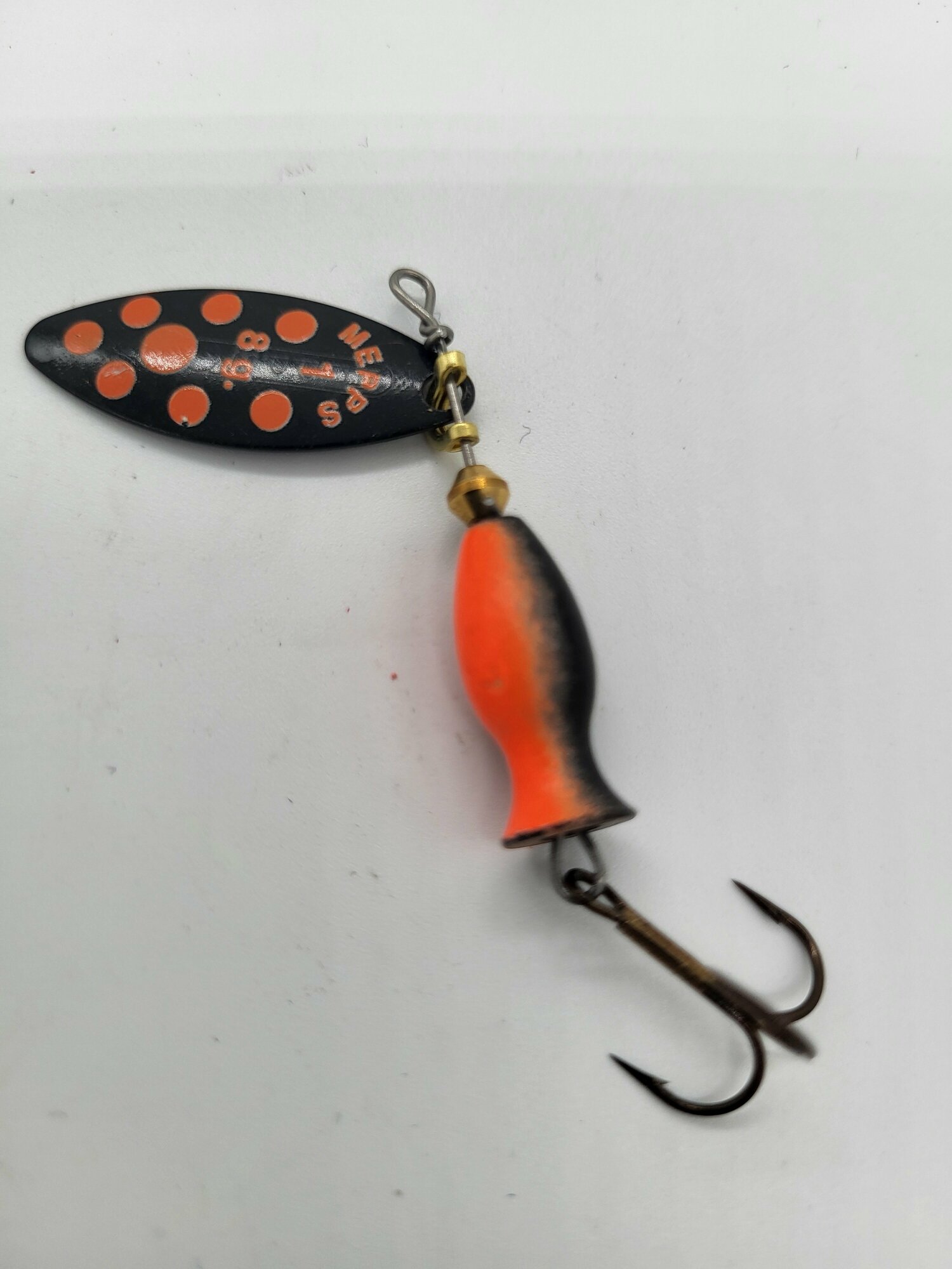 Блесна вращающаяся Mepps AGLIA LONG HEAVY, 1, Black/Orange, комплект из 1 штука