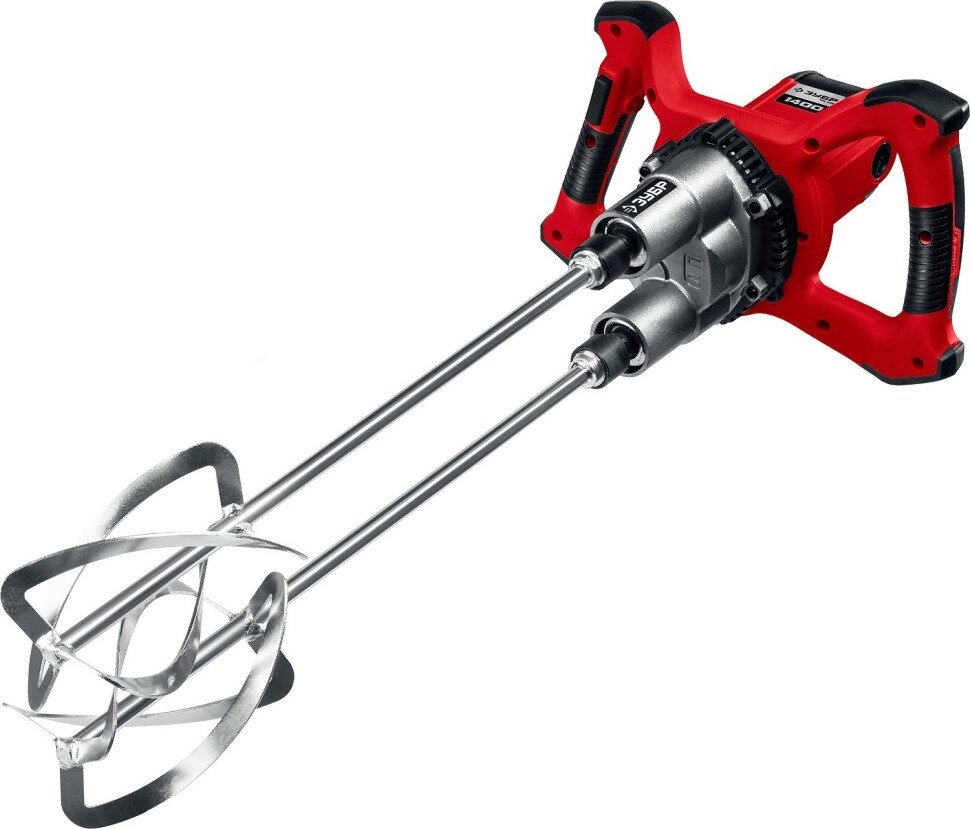 ЗУБР Миксер ЗУБР МРД-1400 строительный, двойной, 1400 Вт, 0-520 об/мин, перемешивание "сверху-вниз", ( МРД-1400 )