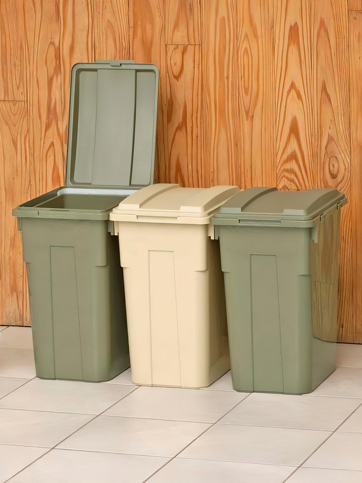 Ведро мусорное с крышкой 33 л 37х28х50 см