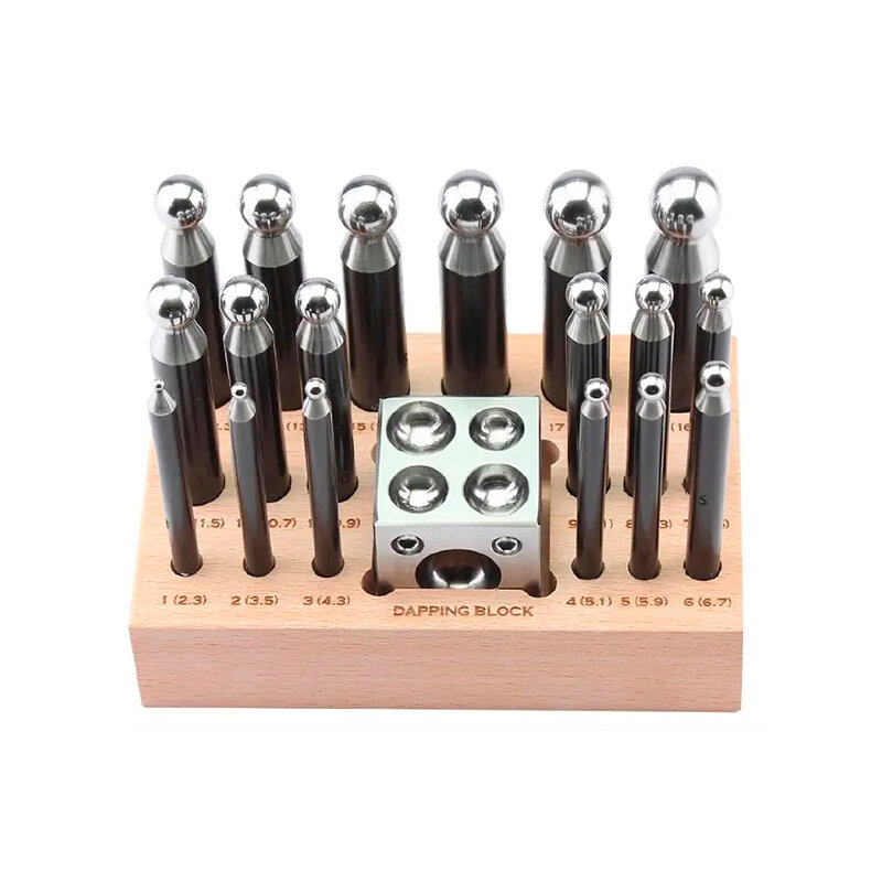 Анка куб с пунзелями набор для ювелира, 19 предметов, создание украшений №618В