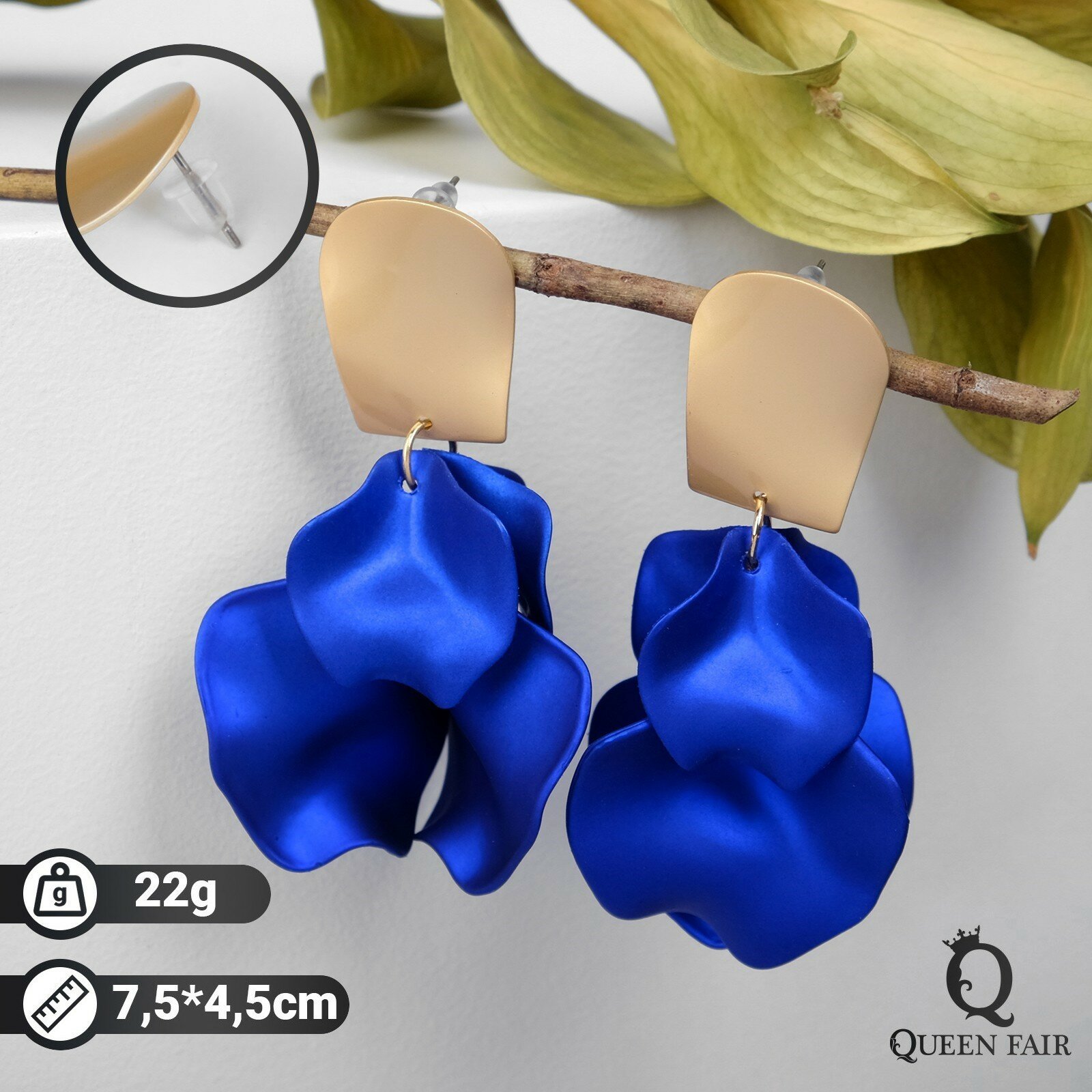 Серьги, пластик