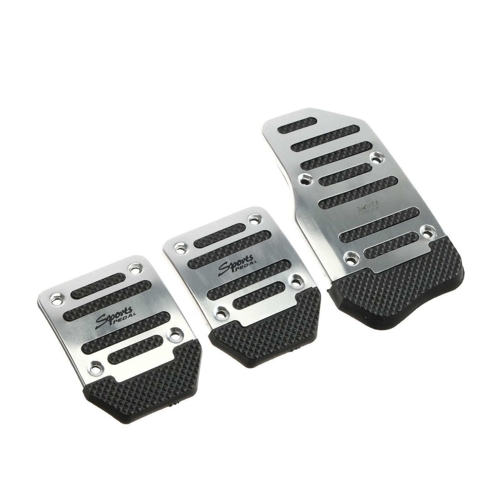Накладки на педали Cartage, антискользящие, хром, набор 3 шт, 4062593