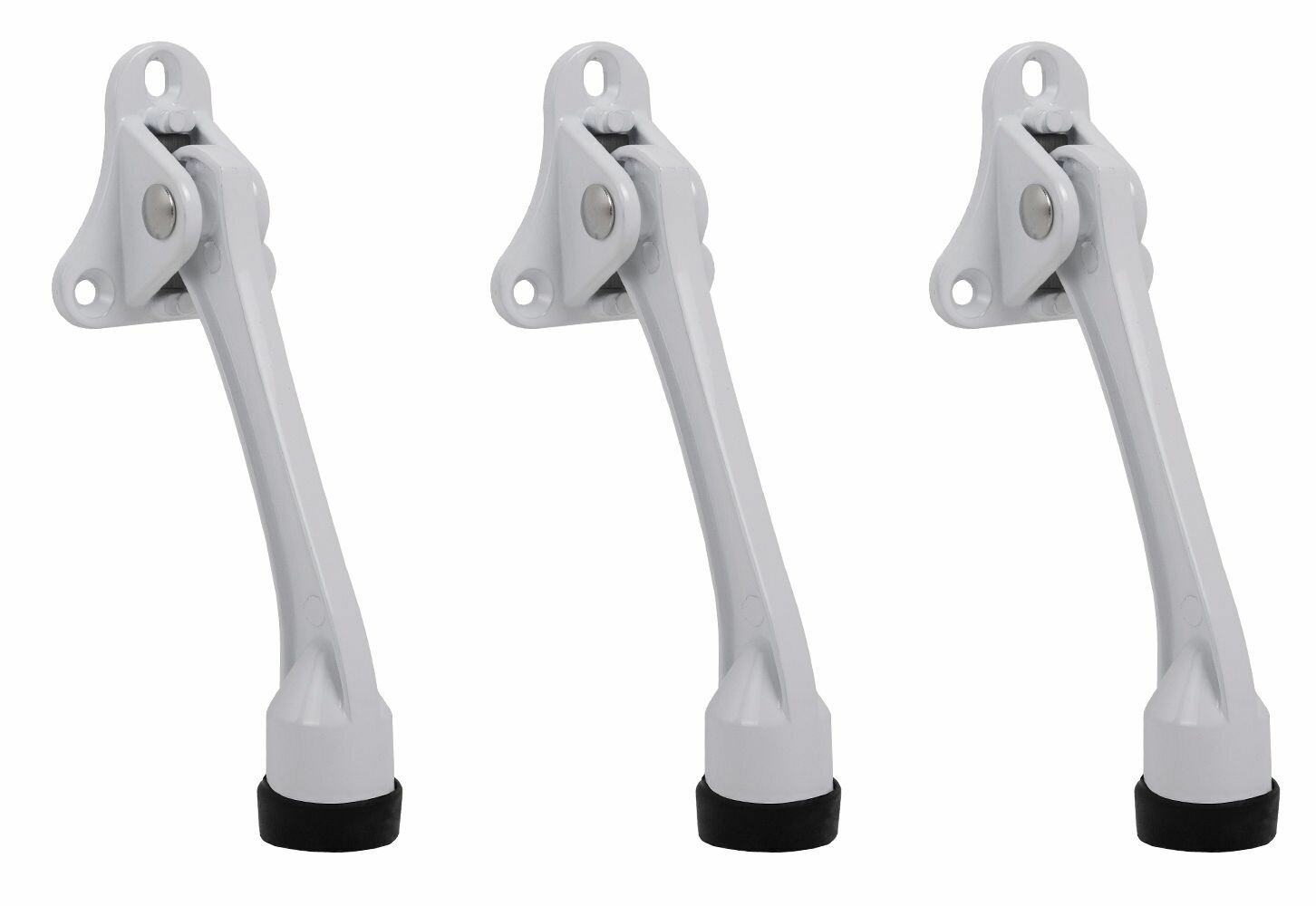 Упор дверной напольный Fuaro STOPPER-100 WH (белый) козья ножка (комплект 3 штуки)