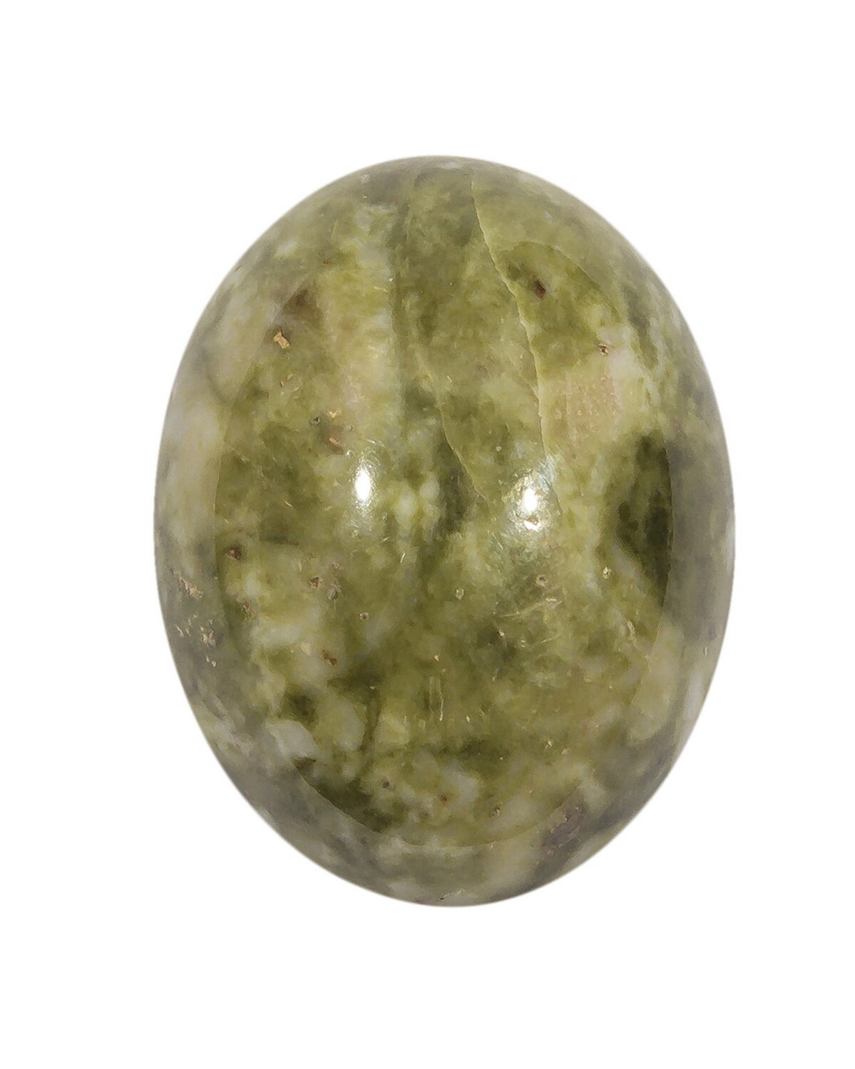 Кабошон эпидот 25х20х9 мм.