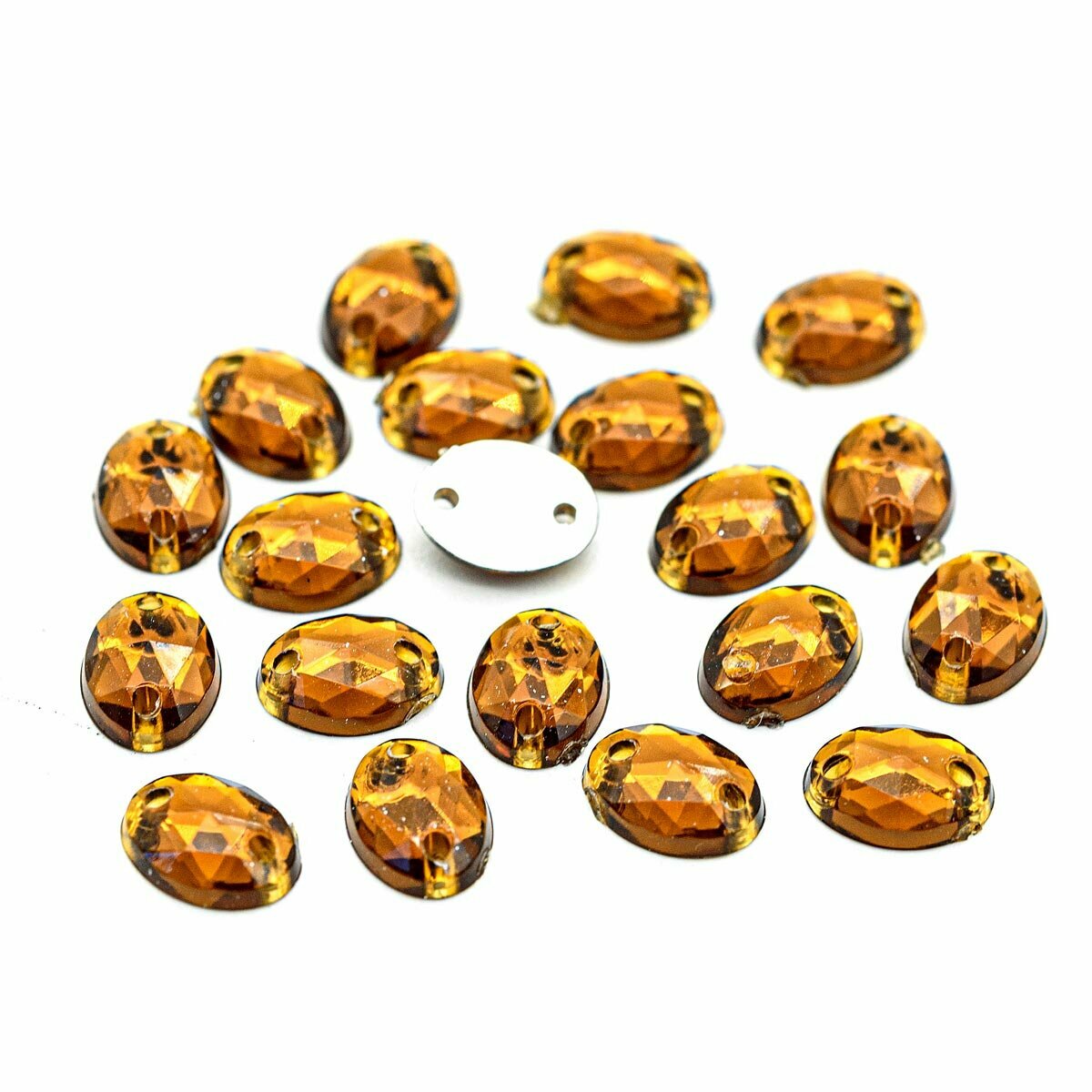 Стразы пришивные Astra&Craft, 6*8 мм, акриловые, овальные (13 медный), 20 шт
