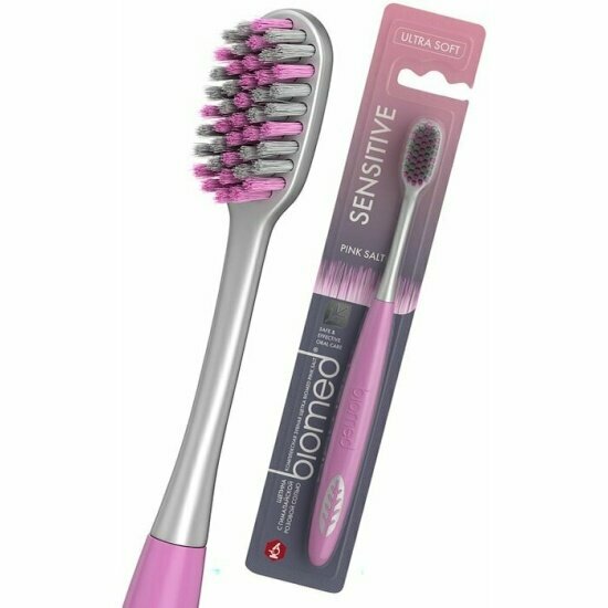 Зубная щетка Biomed Pink Salt Soft с напылением из розовой гималайской соли, мягкая