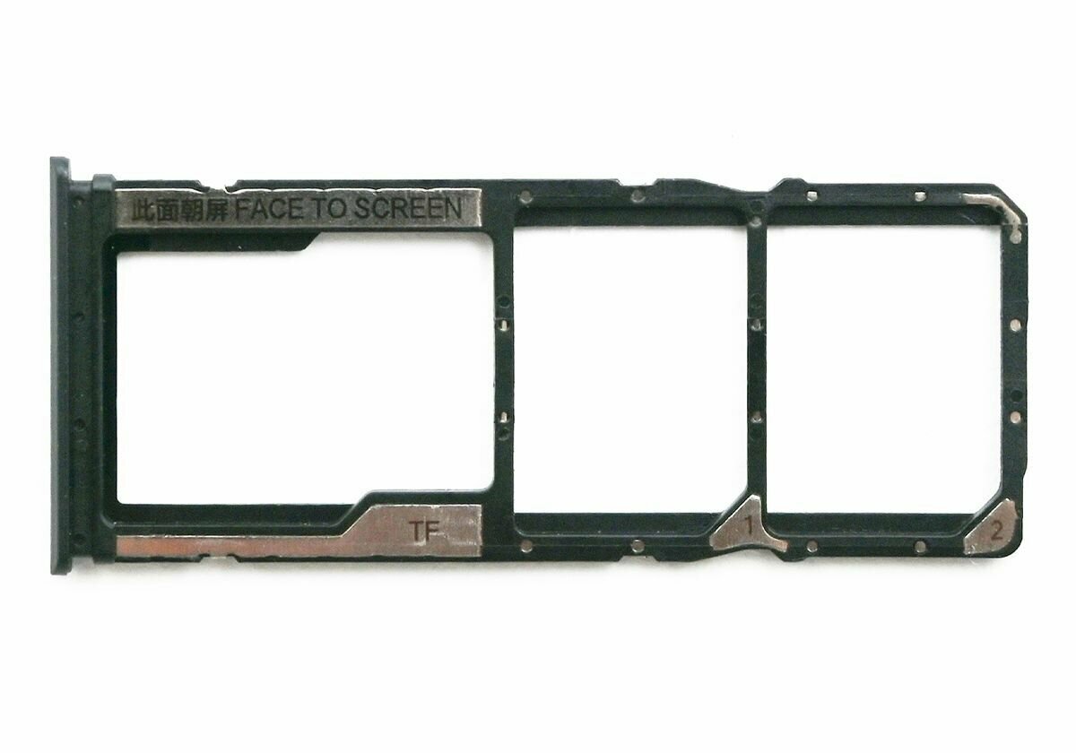 Держатель SIM для Xiaomi Poco M3 (M2010J19CG) чёрный card holder адаптер переходник лоток слот для SIM-карты