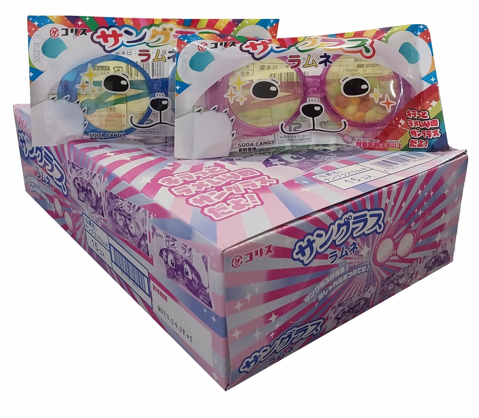 CORIS набор Игрушка солнцезащитные очки + шипучие конфеты драже 6 гр. блок 15 уп.