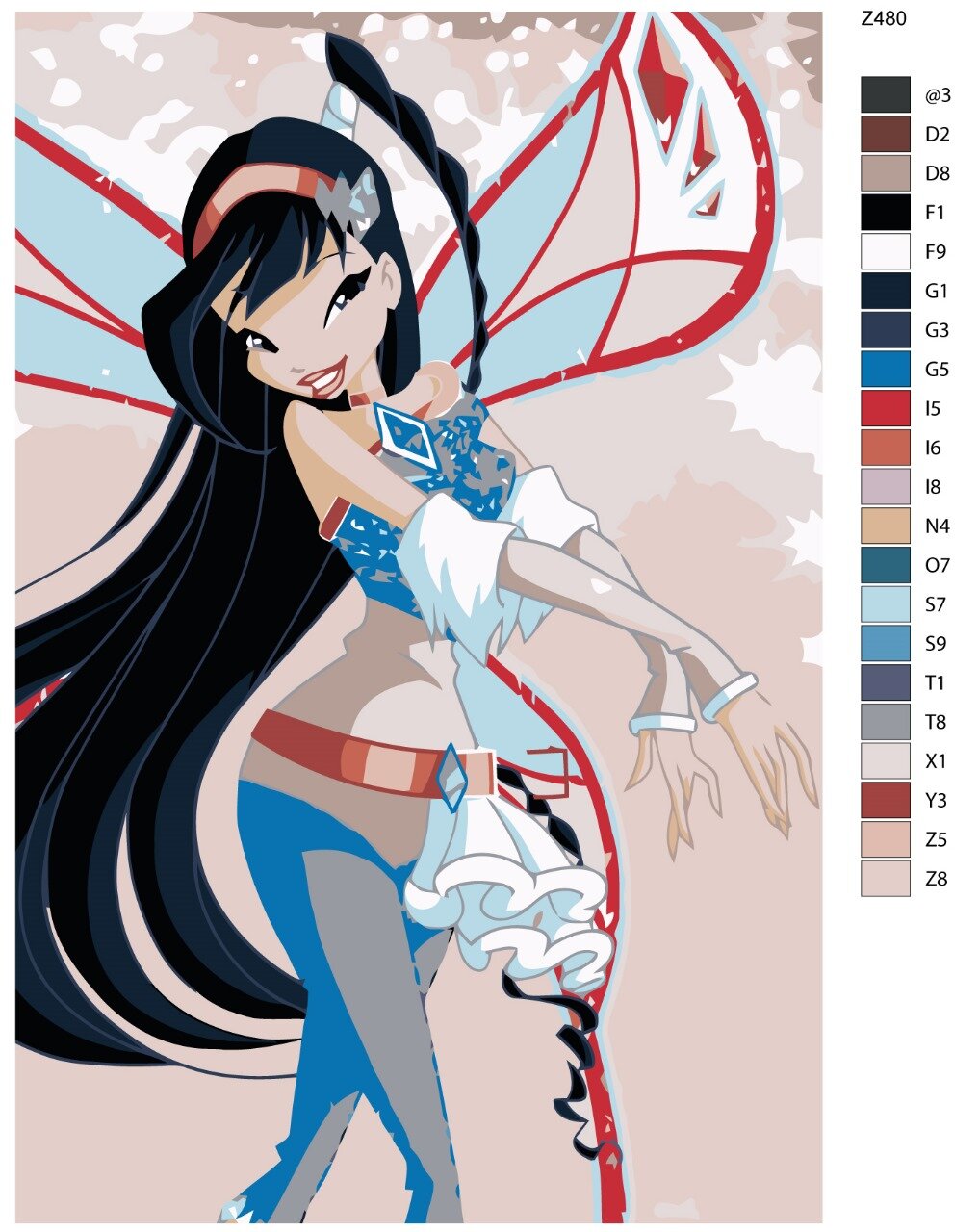 Картина по номерам Z-480 "Винкс. Муза" 50x70