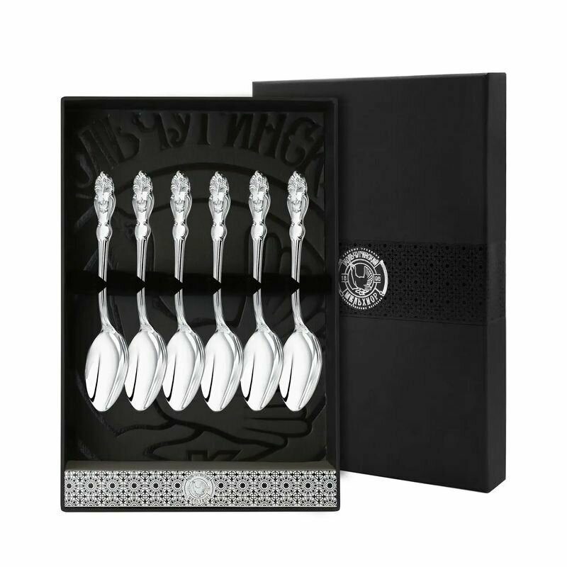 Кольчугинский мельхиор Набор кофейных ложек "Герб" 6 предметов (КМ0260601)