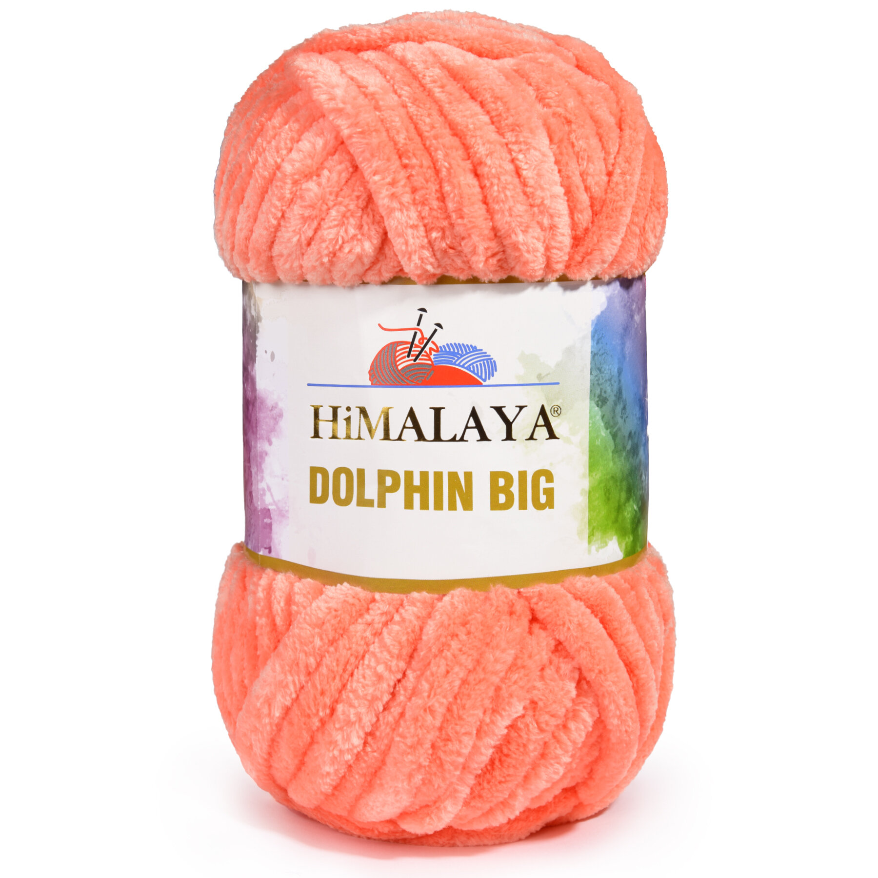 Пряжа Himalaya DOLPHIN BIG 100% Полиэстер, 200гр/80м, (76733 абрикос) 1 упаковка (3 мотка)