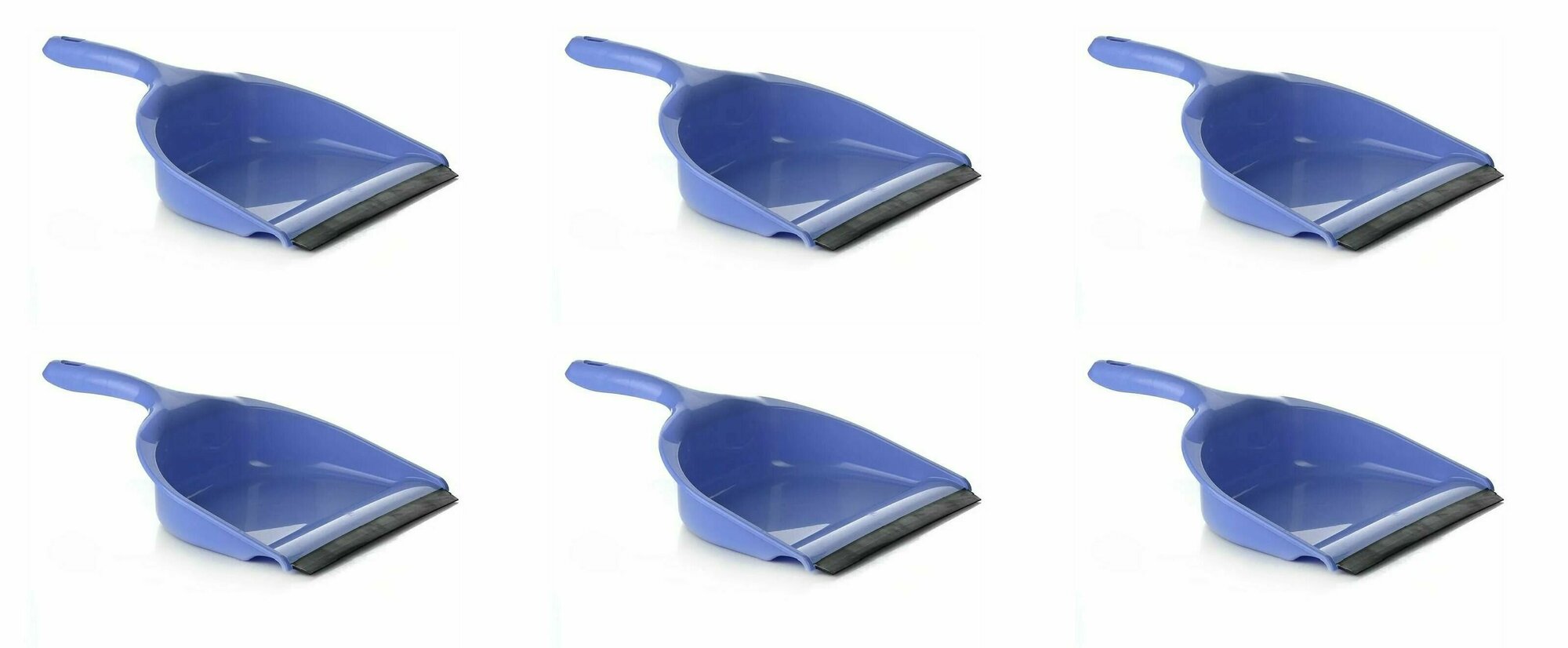 Полимербыт Совок для уборки мусора пластиковый цветной - 6 штук