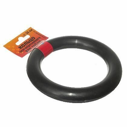 Зооник Игрушка для собак Кольцо, цельнорезиновое, большое, черное