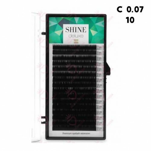 Ресницы "Shine Deluxe" черные 16 линий C 0.07 10