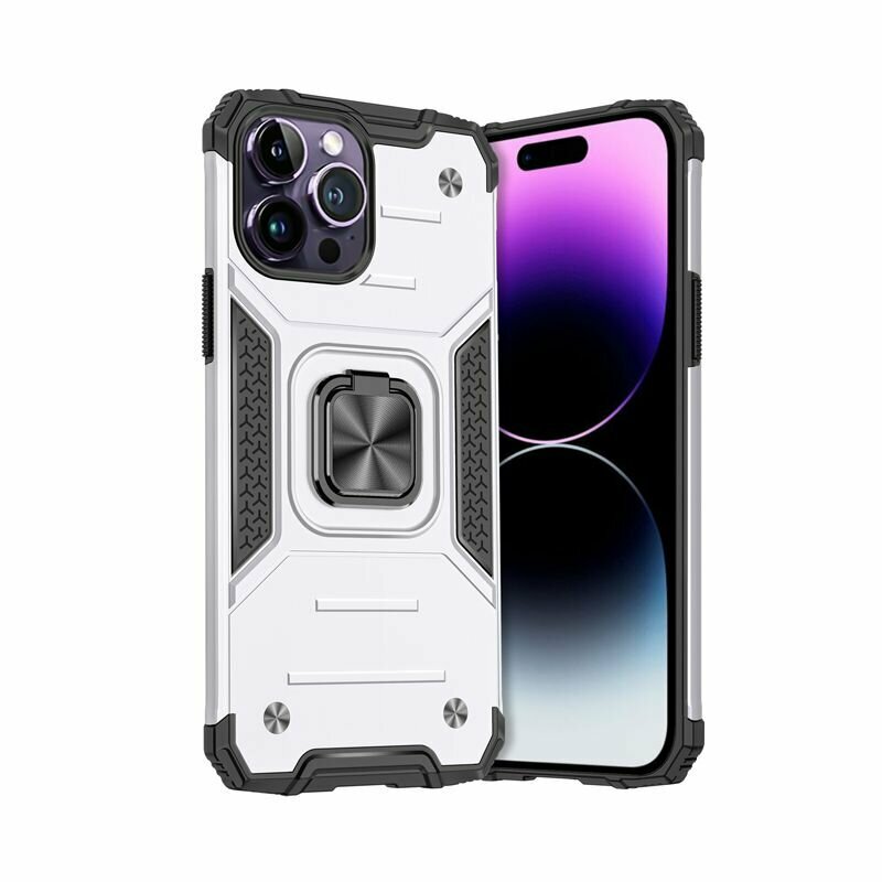 Противоударный чехол Legion Case для iPhone 14 Pro серебряный
