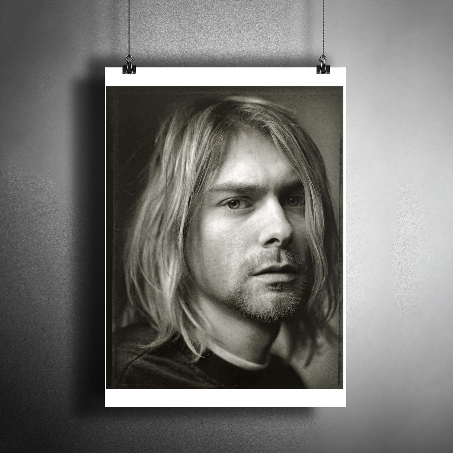 Постер плакат для интерьера "Рок-группа Нирвана, лидер группы Курт Кобейн. Nirvana, Kurt Cobain" / A3 (297 x 420 мм)