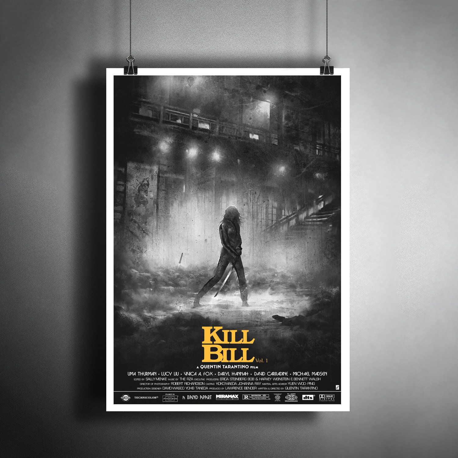 Постер плакат для интерьера "Тарантино: Убить Билла. Kill Bill: Vol. 1. Актриса Ума Турман"/ Декор дома, офиса, комнатыA3 (297 x 420 мм)