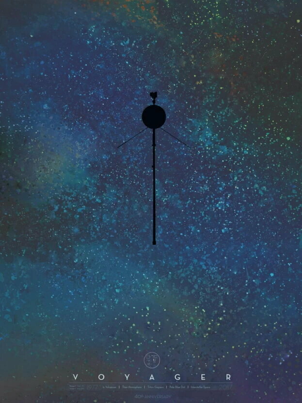 Плакат, постер Space Voyager, Космос на холсте, размер 30х42см