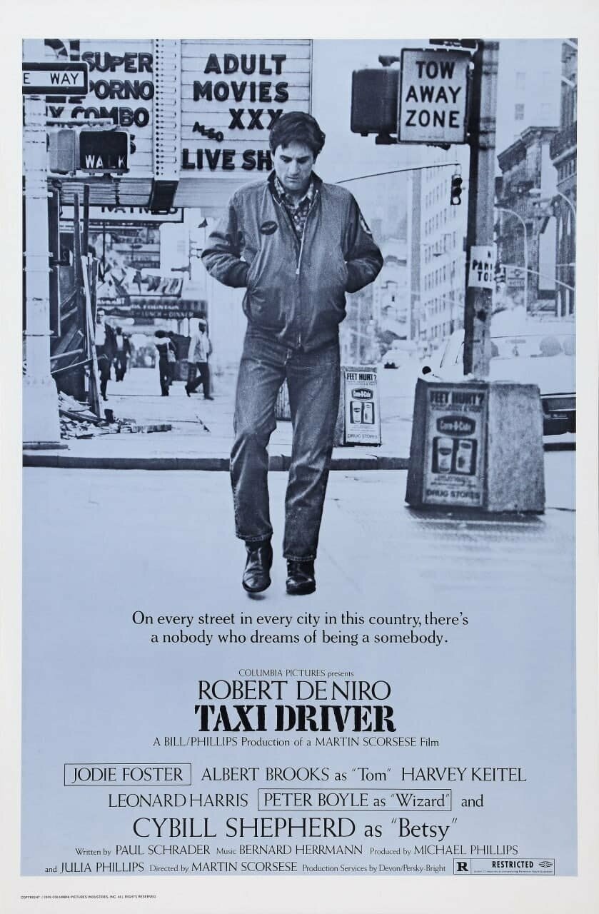 Плакат, постер Таксист (Taxi Driver, 1976г) на бумаге, размер 30х42см