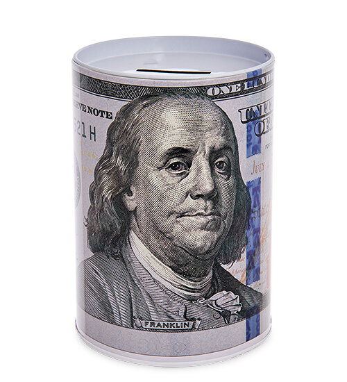 Металлическая копилка 100 Долларов 15см BX-220/1 113-603736