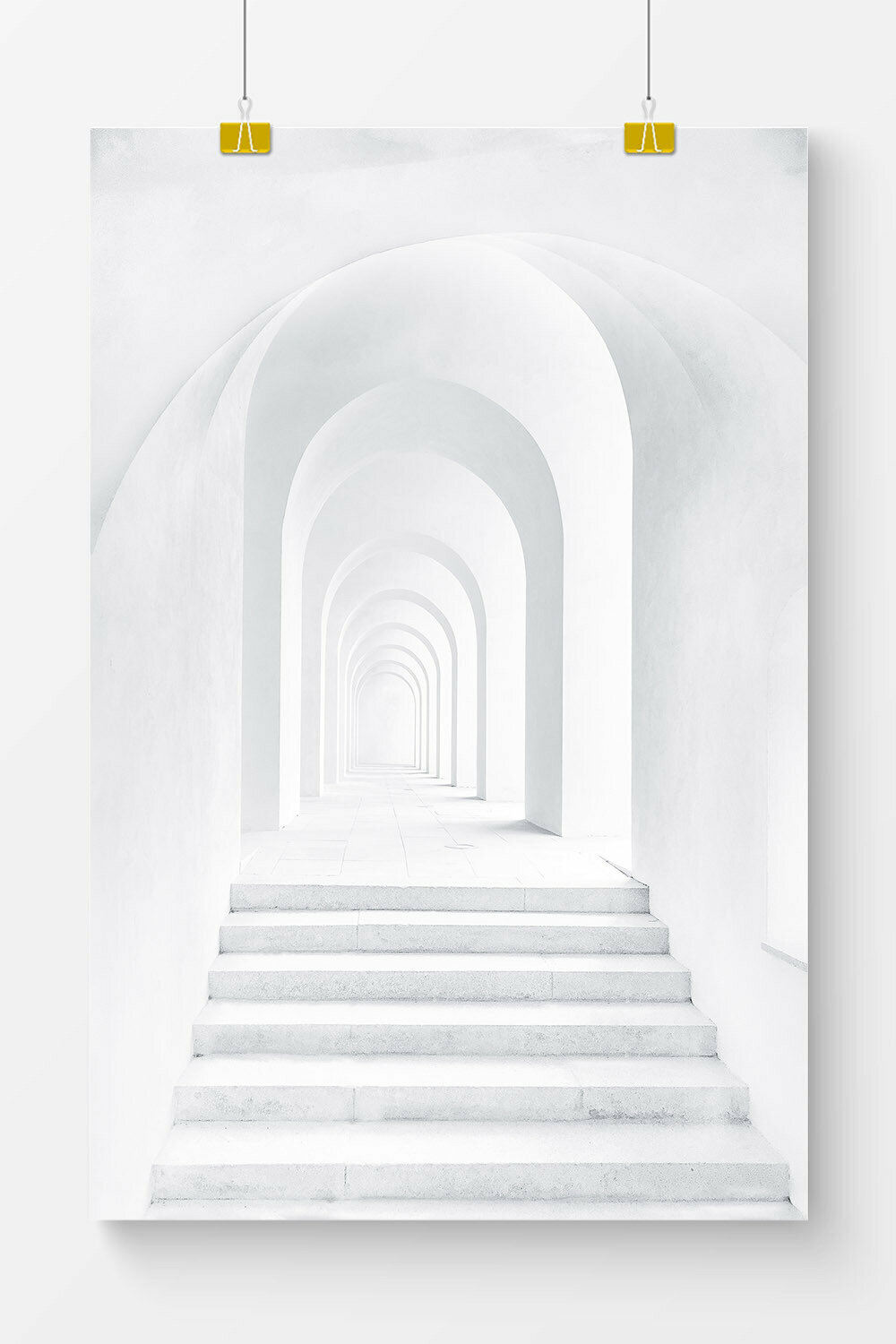Постер для интерьера Postermarkt Белая архитектура минимализм #11, 40х50 см в тубусе