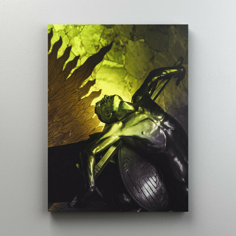 Интерьерная картина на холсте "Фантастика человек ксеноморф", размер 22x30 см