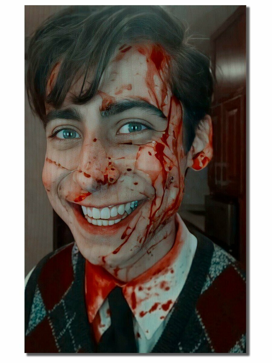 Картина интерьерная на дереве, рисунок сериал Академия Амбрелла Номер Пятый - 6805 В