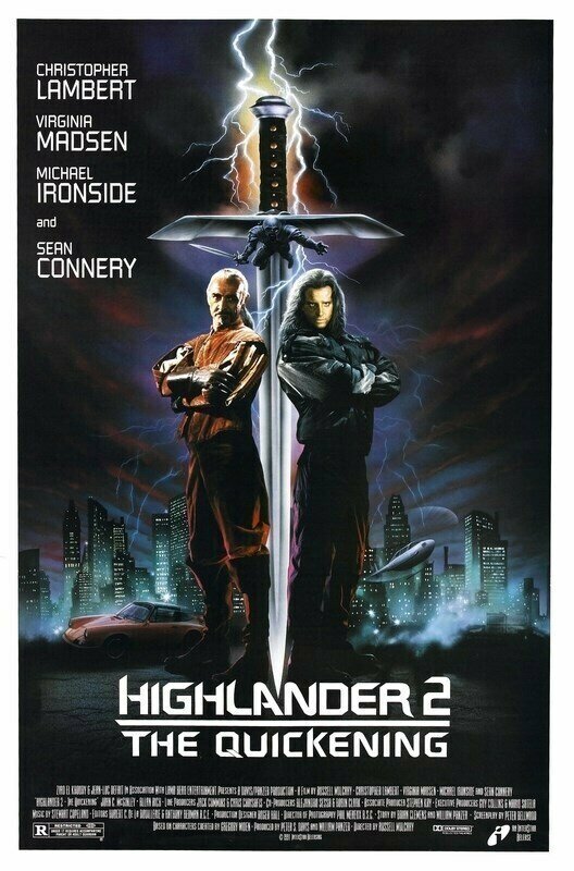 Плакат, постер Горец 2: Оживление (Highlander II The Quickening), Рассел Малкэй на холсте, размер 30х42см