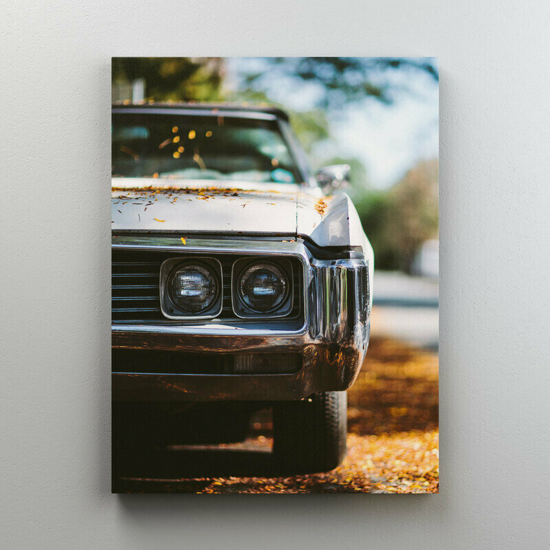 Интерьерная картина на холсте "Винтажный кадиллак", размер 30x40 см
