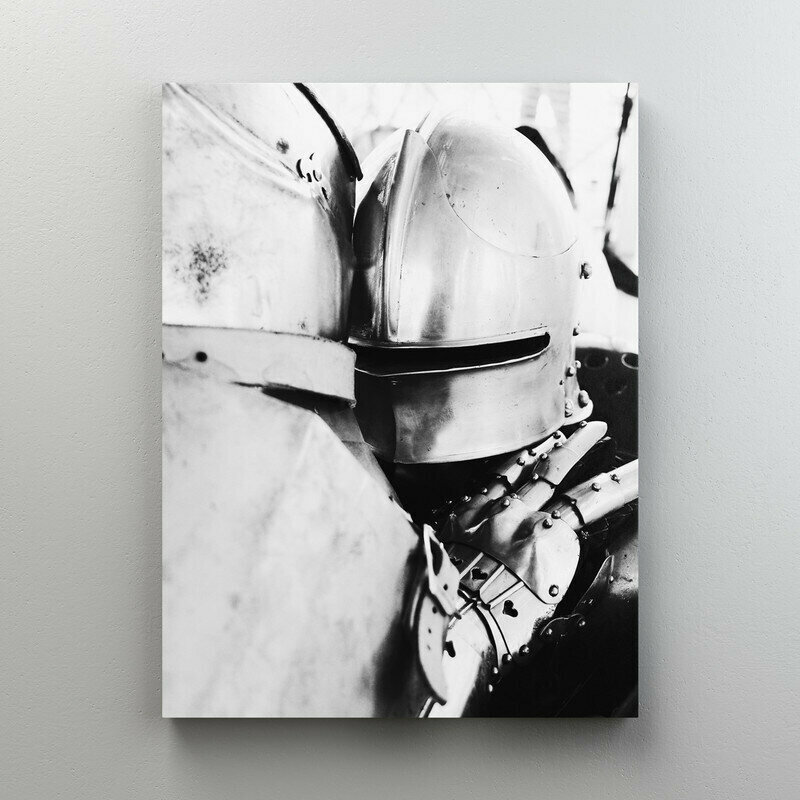 Интерьерная картина на холсте "Доспехи рыцаря", размер 22x30 см