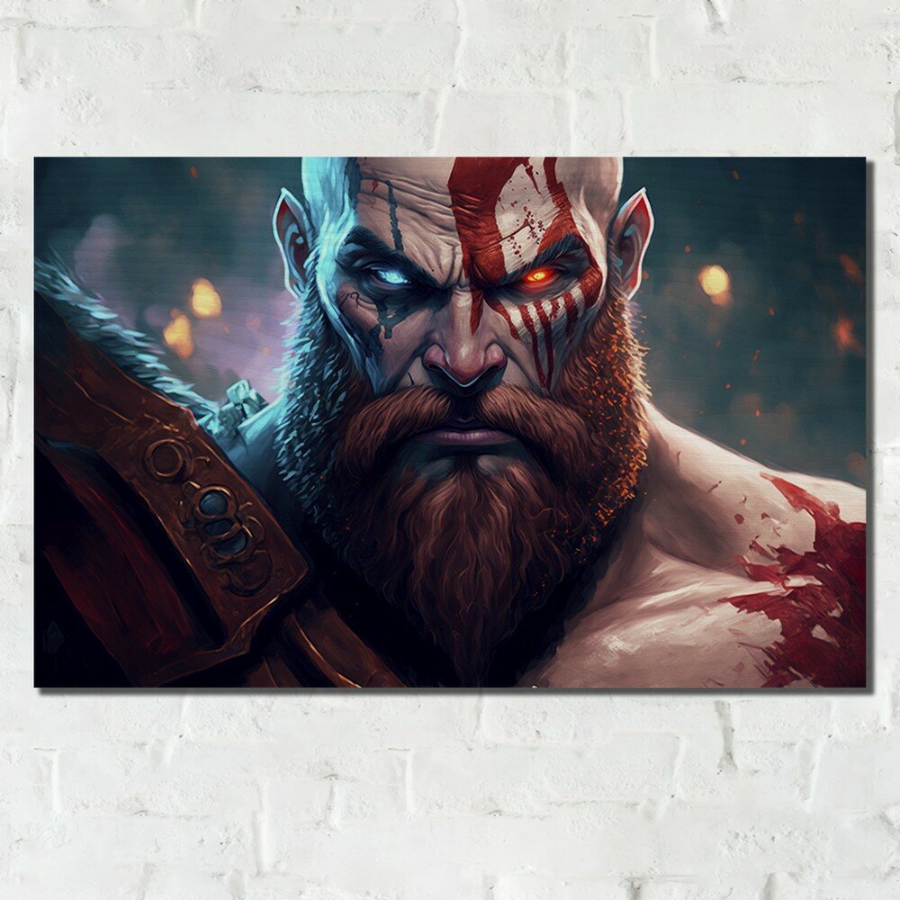 Картина интерьерная на дереве Игра God Of War Ragnarok - 17115