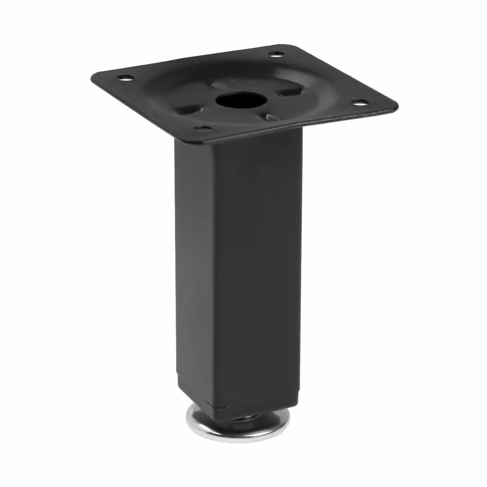 Опора квадратная OKV001BL тундра, d=25×25 мм, H=100 мм, чёрная