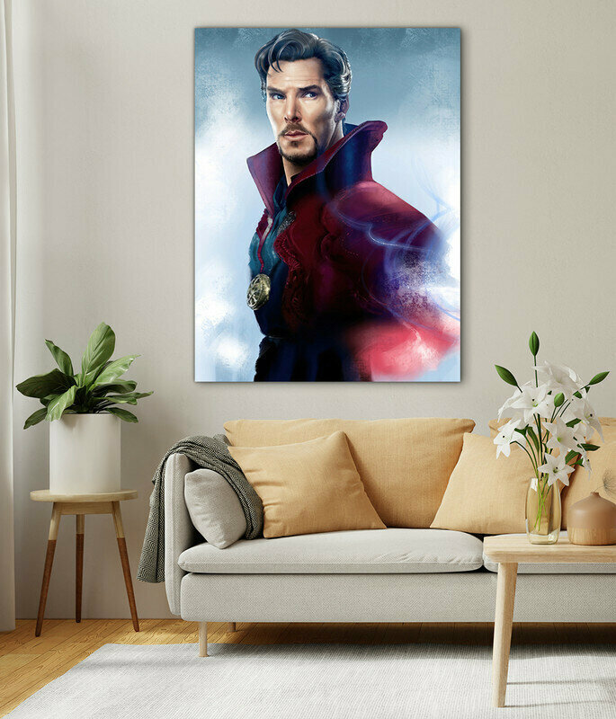 Интерьерная картина на холсте "Доктор Стрендж - Бенедикт Камбербэтч" размер 45x60 см