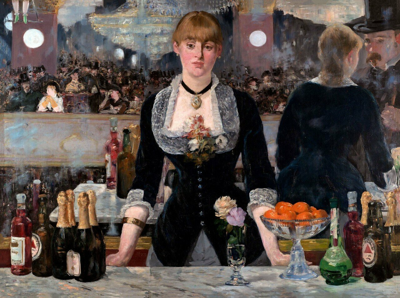 Плакат, постер Manet Edward. Bar at Foley Berger. Мане Эдуард. Бар в Фоли Бержер на бумаге, размер 30х42см