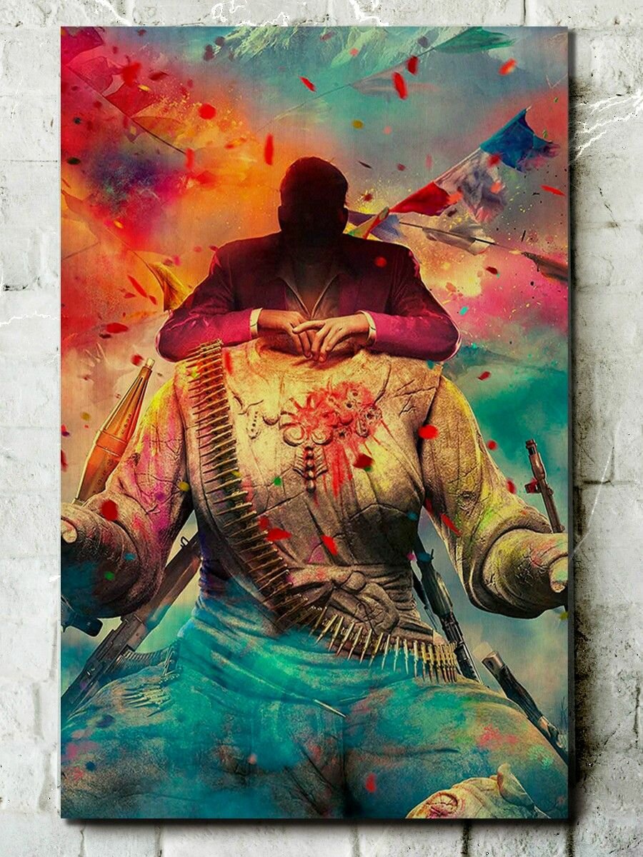 Картина интерьерная на дереве Far Cry 4 Злодей, Индюк, Шутер, Тибет - 14062