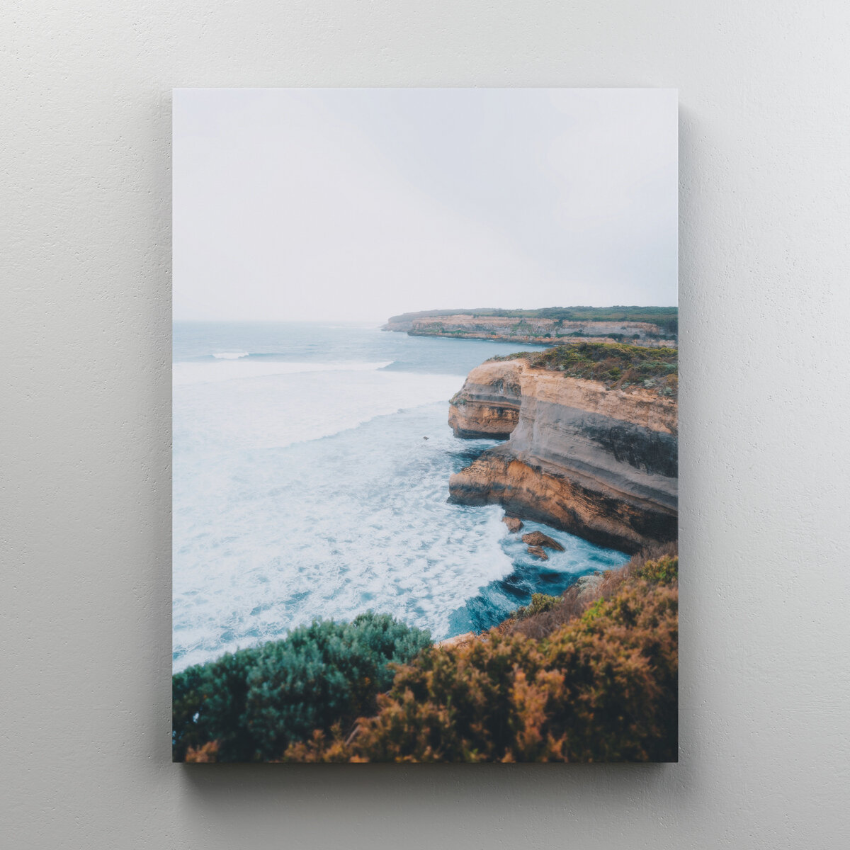 Интерьерная картина на холсте "Скалы у океана" пейзаж, размер 22x30 см