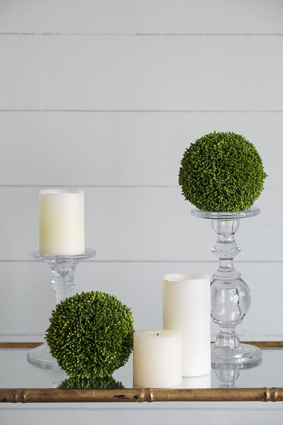 58202 Шары декоративные Самшит, набор 2 предмета 30х15х17см, Glasar