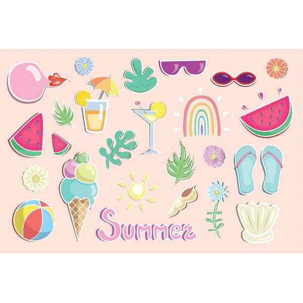 Наклейки стикеры Лето