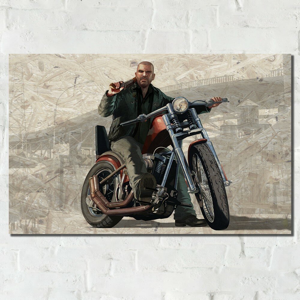 Картина интерьерная на рельефной доске ОСП Игра GTA 4 Liberty City - 14113