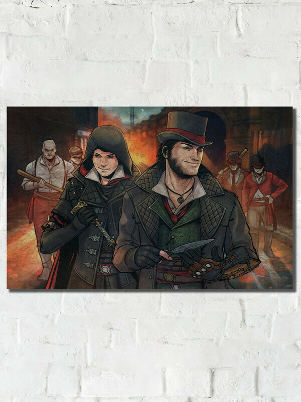 Картина интерьерная на рельефной доске ОСП игра Assassin's creed синдикат (PS, Xbox, PC, Switch) - 9739