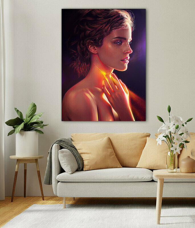 Интерьерная картина на холсте "Эмма Уотсон - арт" размер 22x30 см