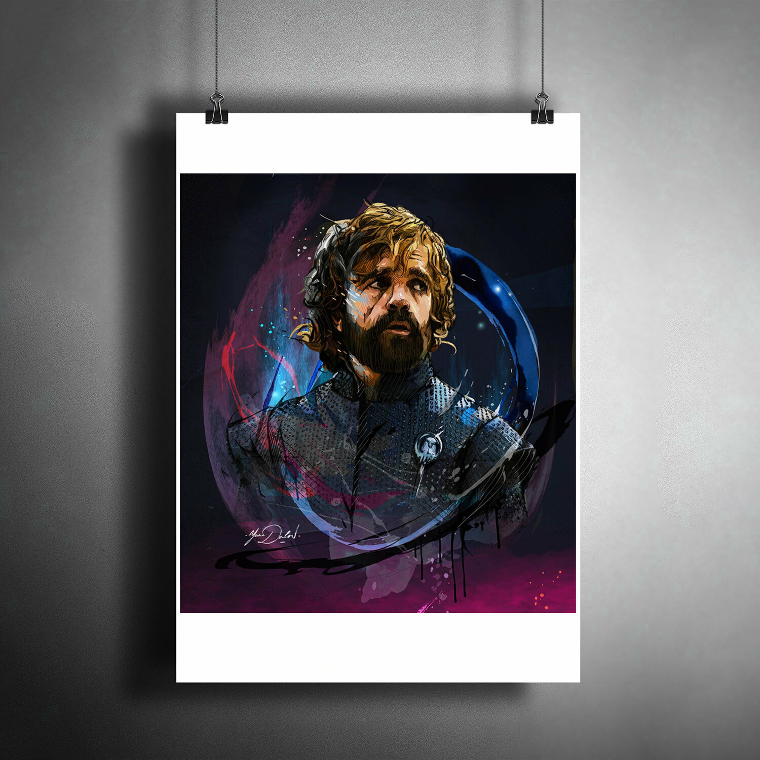 Постер плакат для интерьера "Игра престолов. Тирион Ланнистер (актёр Питер Динклэйдж)" / A3 (297 x 420 мм)